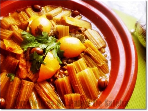 Tajine Aux Cardons / Tajine Khorchef ( خورشف ) · Aux délices du palais